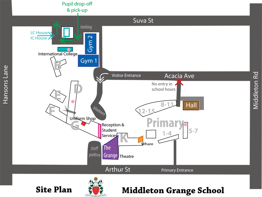 Location & Site Map - Middleton Grange School